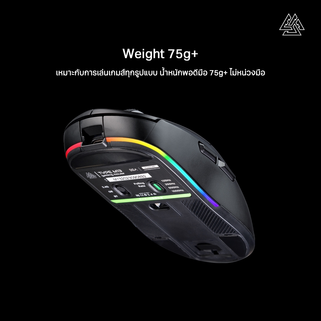 [สินค้ารับประกัน 2 ปี] EGA TYPE M13 เมาส์เกมมิ่งไร้สาย เชื่อมต่อได้ 3 โหมด โหมดเสียบสาย บลูทูธ ...