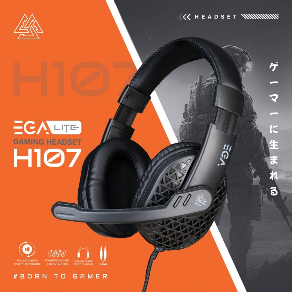 [สินค้ารับประกัน 1 ปี] EGA LITE TYPE H107 หูฟังเกมมิ่ง Gaming Headset ...