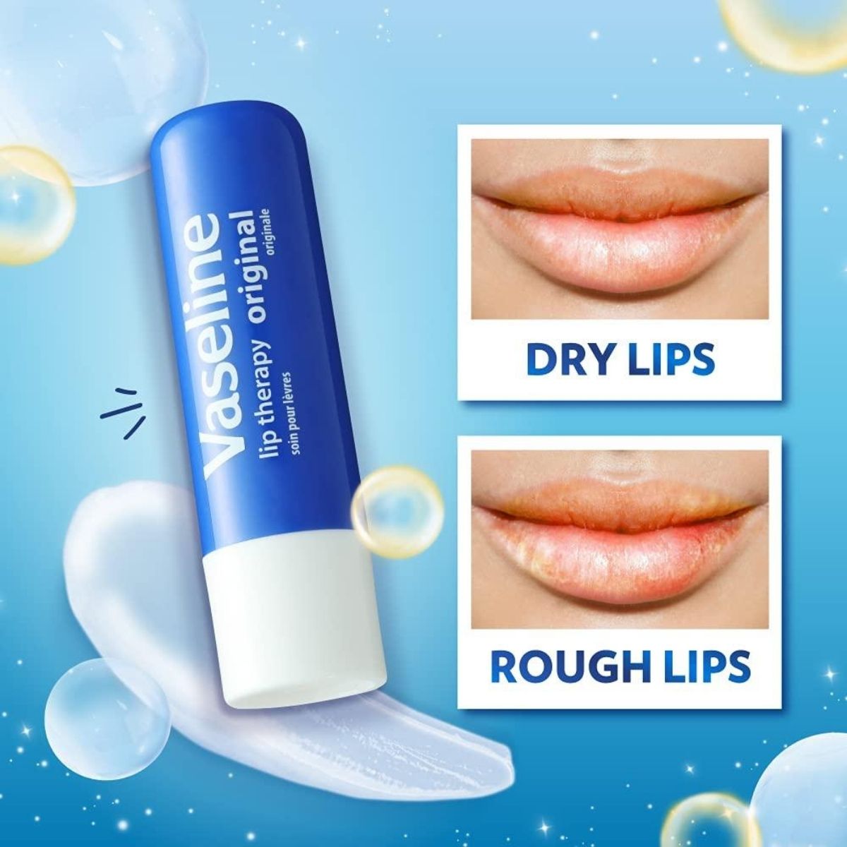 [แพ็คคู่] VASELINE LIP THERAPY ORIGINAL 4.8G ลิป(น้ำเงิน) | Shopee Thailand