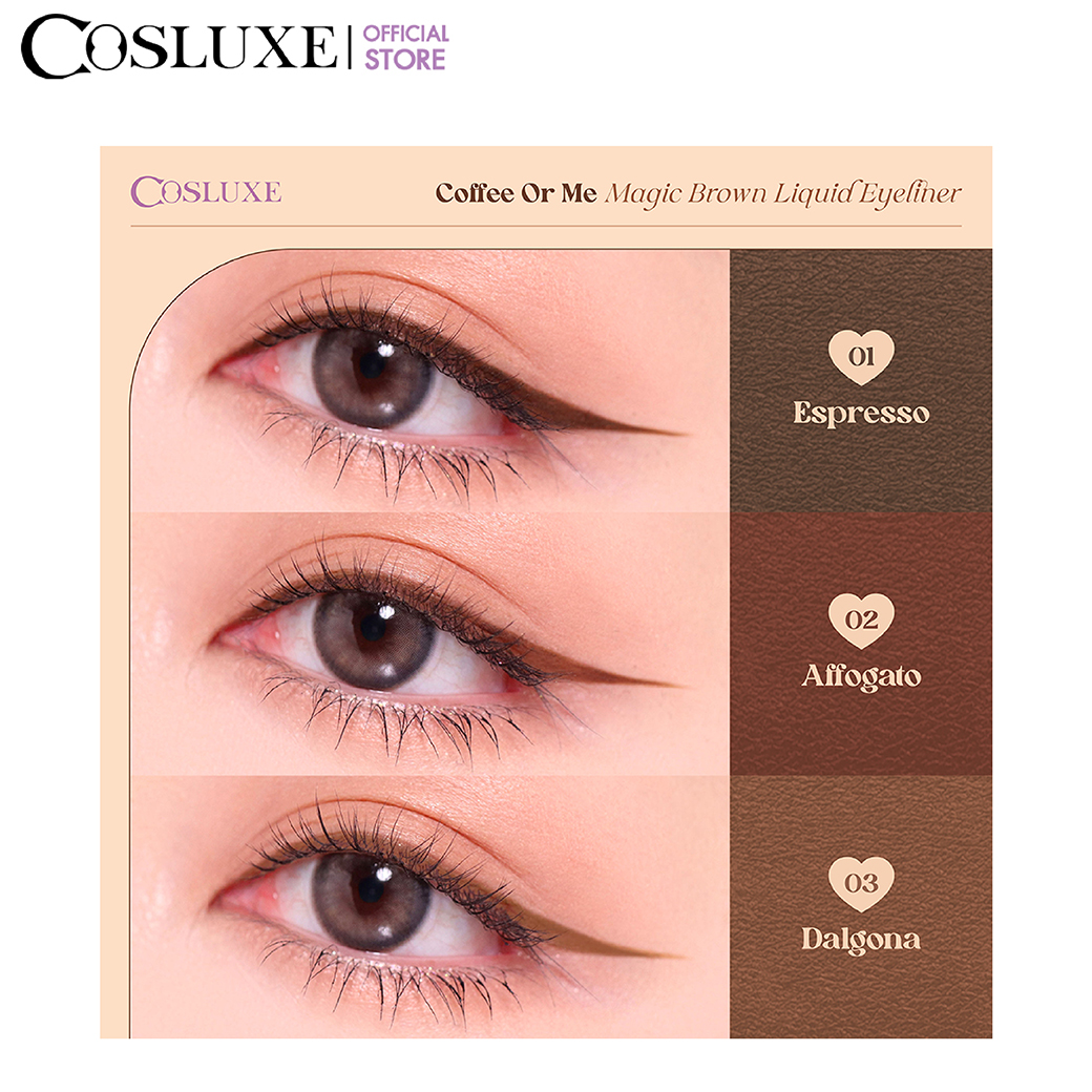 COSLUXE COFFEE OR ME MAGIC BROWN LIQUID EYELINER อายไลเนอร์ | Shopee ...