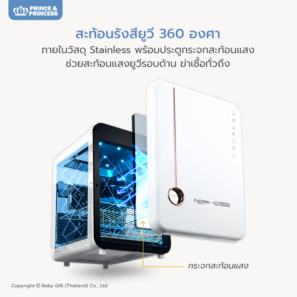 ตู้อบขวดนมฆ่าเชื้อUV นวัตกรรมใหม่ UV-C LED - Prince & Princess รุ่น ...
