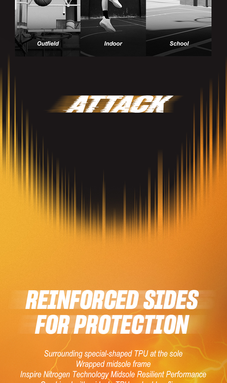 ANTA ATTACK 1 Men Basketball Shoes Nitroedge Sports Shoes 1124B1109 ...