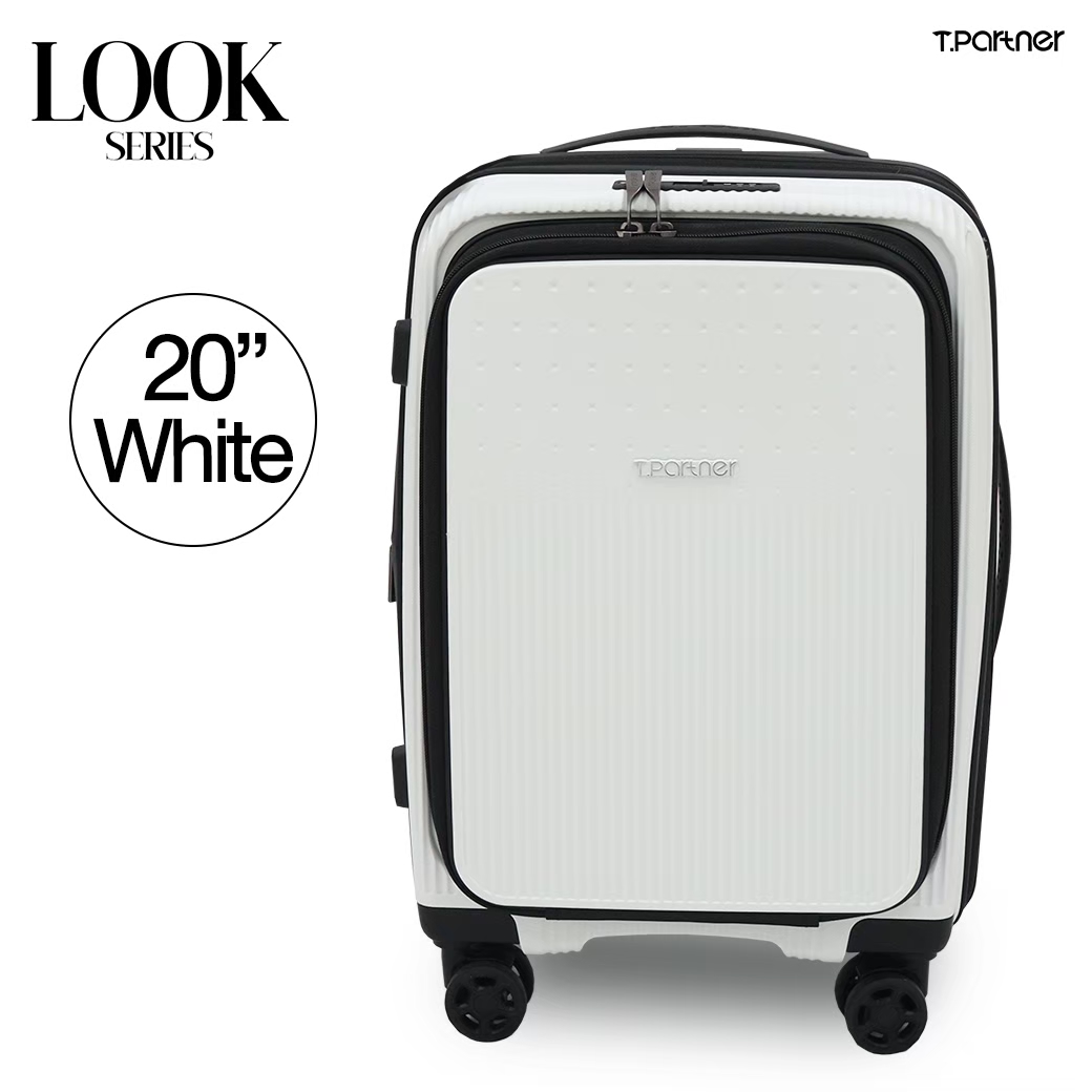 [รับประกัน3ปี ] Tpartner กระเป๋าเดินทางล้อลาก เฟรมซิปฝาเปิดหน้ารุ่น LOOK SERIES ซิปขยายข้าง ...