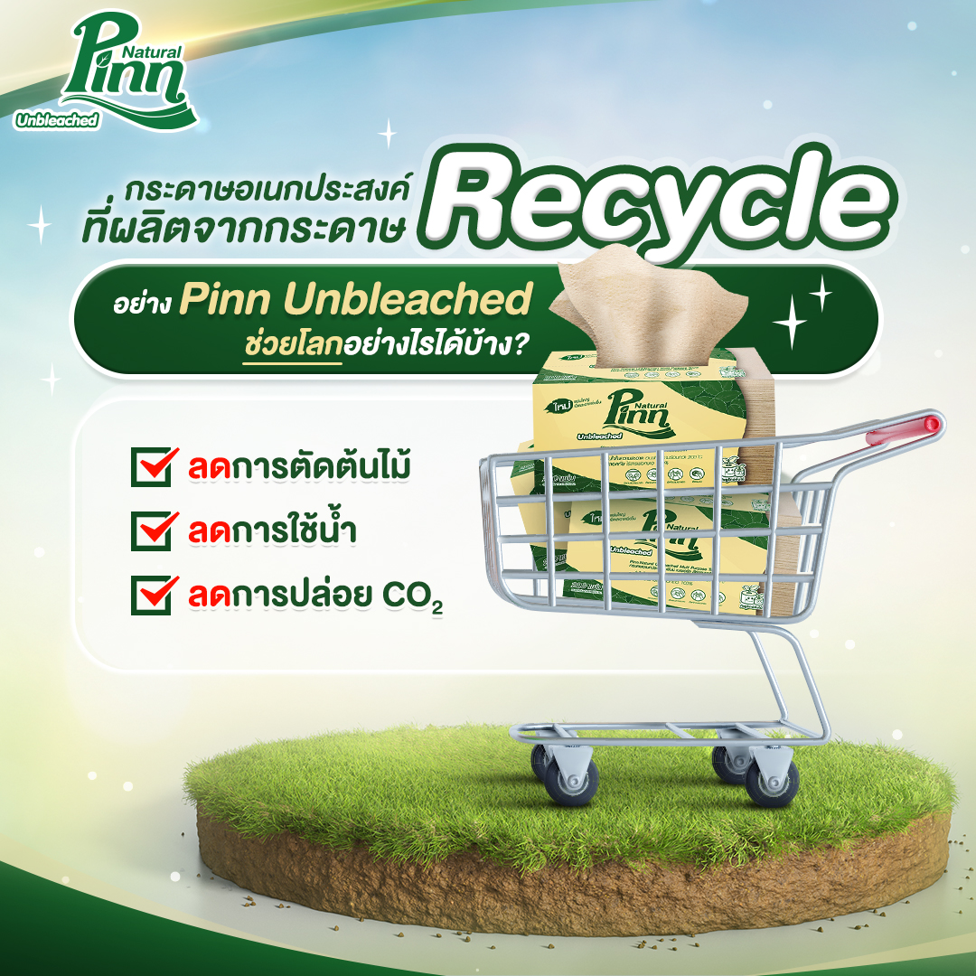 พินน์ เนเชอรัล กระดาษอเนกประสงค์สีธรรมชาติ รุ่น 200 แผ่น แพ็ค 3 ห่อ Pinn Natural Multi-purpose ...