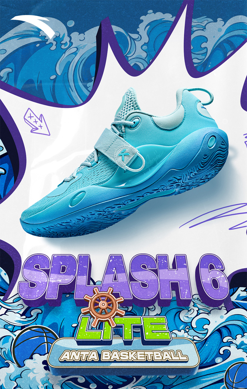 ANTA KT Splash 6 Lite รองเท้าบาสเก็ตบอลผู้ชาย A-FlashEdge Sport Shoes ...