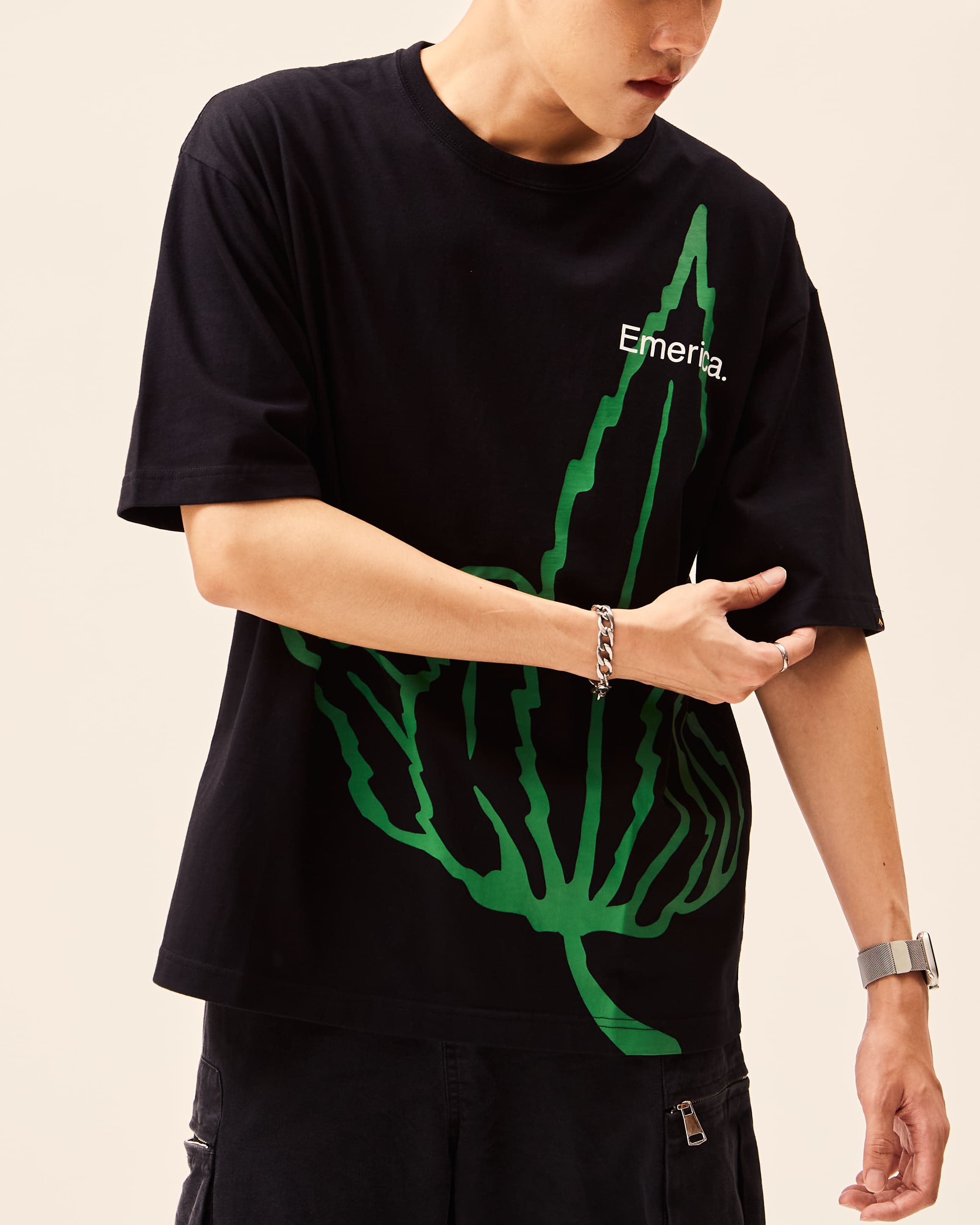 EMERICA เสื้อยืด GREEN LINE SIGNATURE S/S TEE | Shopee Thailand