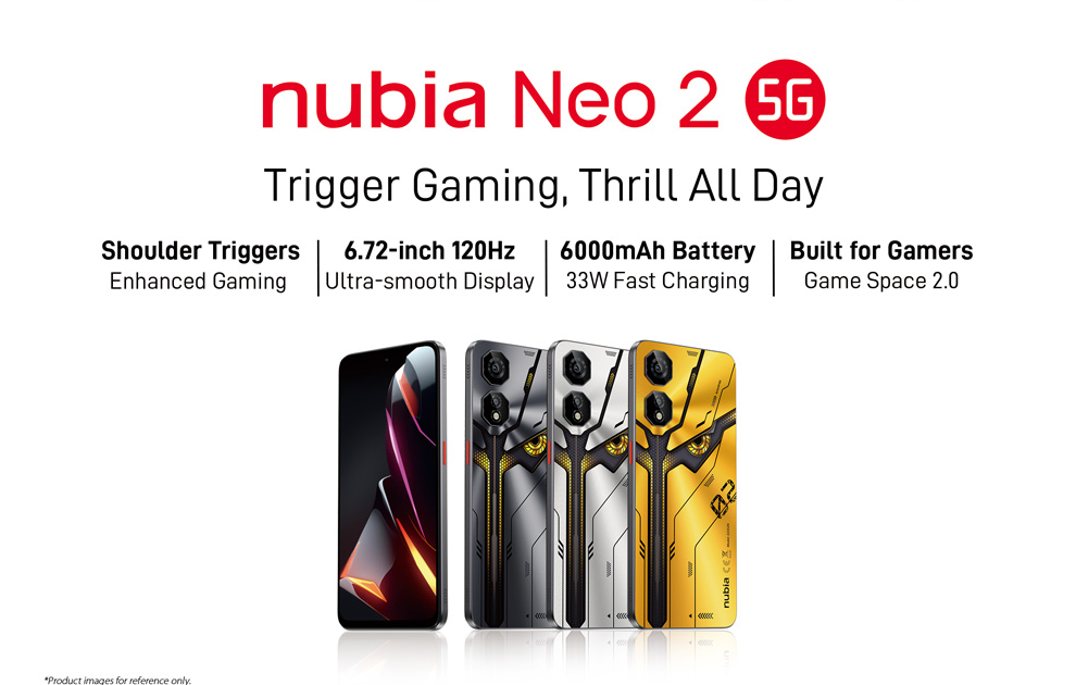 ZTE Nubia Neo2 5G (8/256GB) จอ 6.72" กล้อง 50MP+2MP AMOLED 24-bit แบต 6,000mAh ชาร์จไว 33W ...