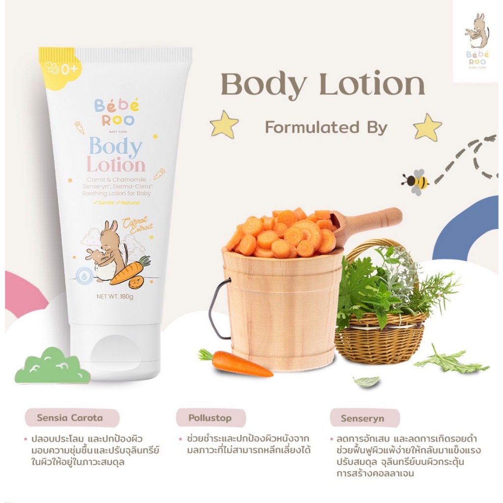 Bébé Roo Body Lotion | โลชั่นถนอมผิว สำหรับเด็ก | Shopee Thailand