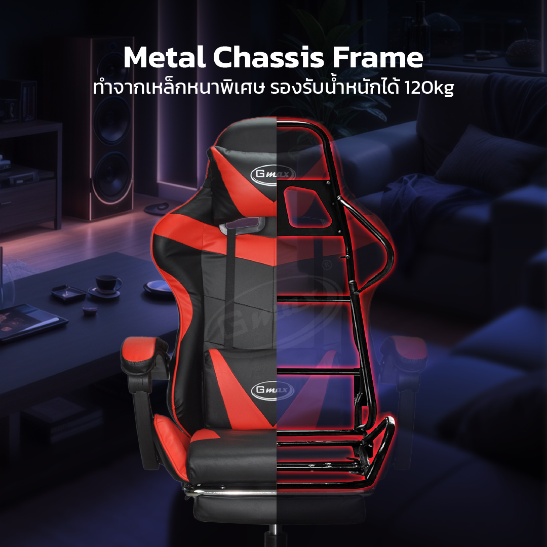 Gmax เก้าอี้เกมมิ่ง Gaming Chair รุ่น GC-101 เบาะนุ่ม เมมโมรี่โฟม นั่ง ...