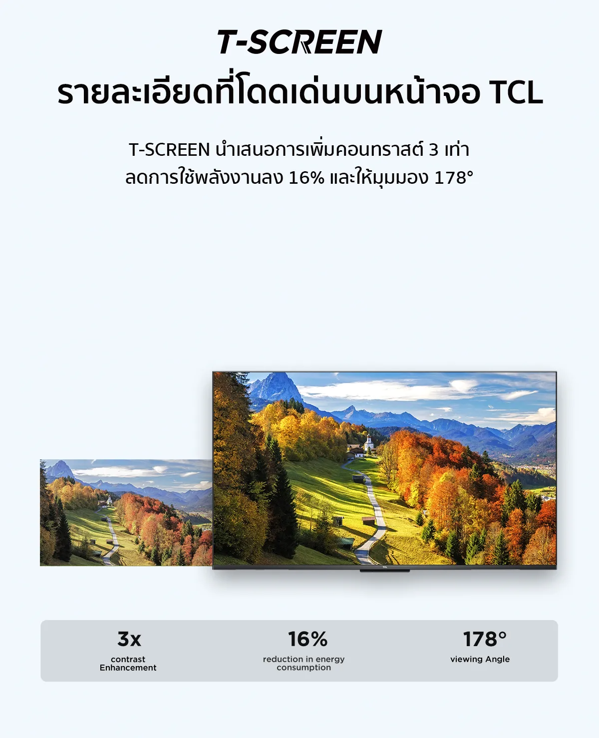 TCL ทีวี 43 นิ้ว LED 4K UHD Google TV รุ่น 43V6B Netflix/Youtube/Voice search/Edgeless/Dolby ...