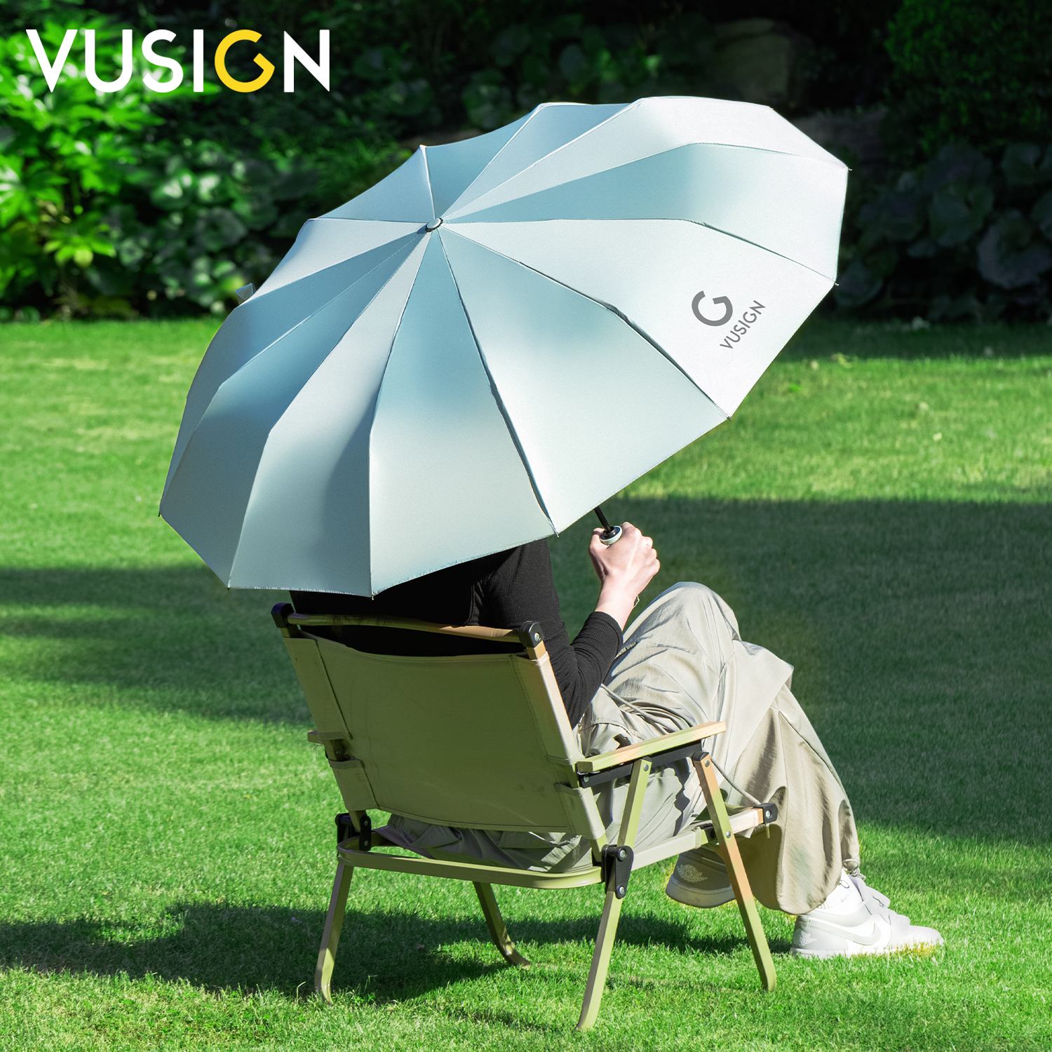 Vusign ร่มอัตโนมัติ ร่มกันแดด UV เปิด-ปิดออโต้ กันแดดกันฝน น้ำหนักเบา พกพาสะดวก พับเก็บได้ ...