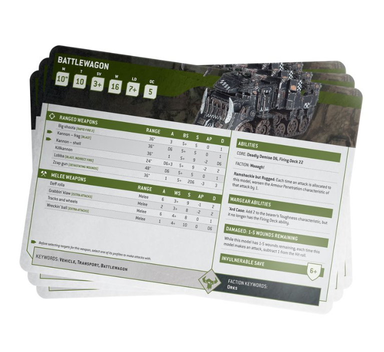 [GW พร้อมส่ง] WARHAMMER 40K: INDEX CARDS: ORKS การ์ดประกอบการเล่นเกมส์ | Shopee Thailand