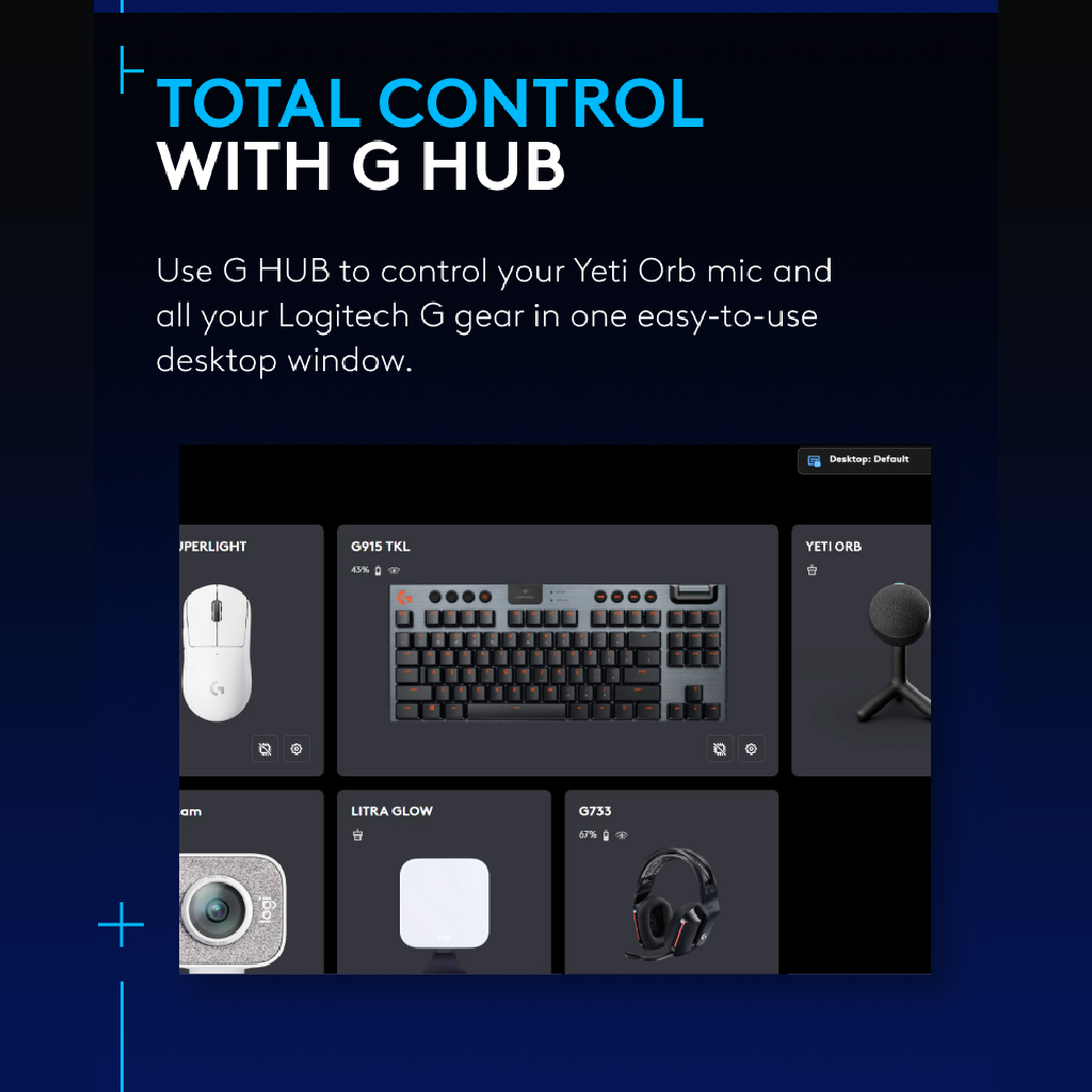 Logitech G Yeti Orb RGB Gaming Mic with LIGHTSYNC ไมโครโฟนเกมมิ่ง USB ...