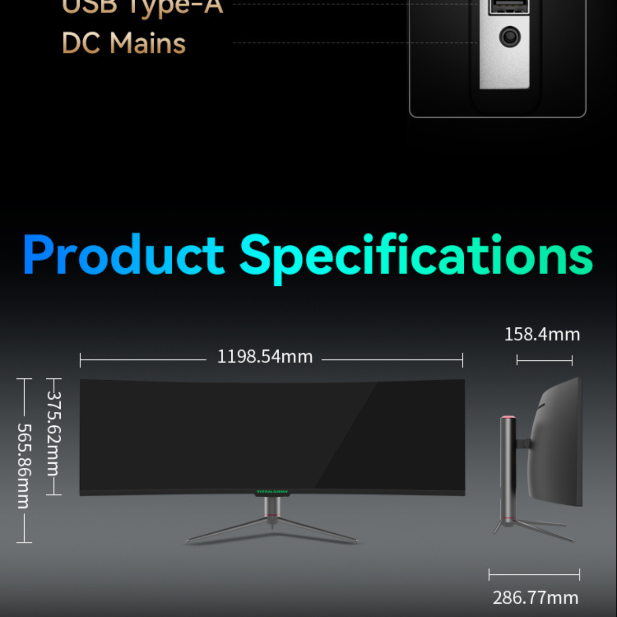 TITAN ARMY จอมอนิเตอร์ หน้าจอ รุ่น C49SHC 49“ DFHD 3840*1080 144Hz VA ...