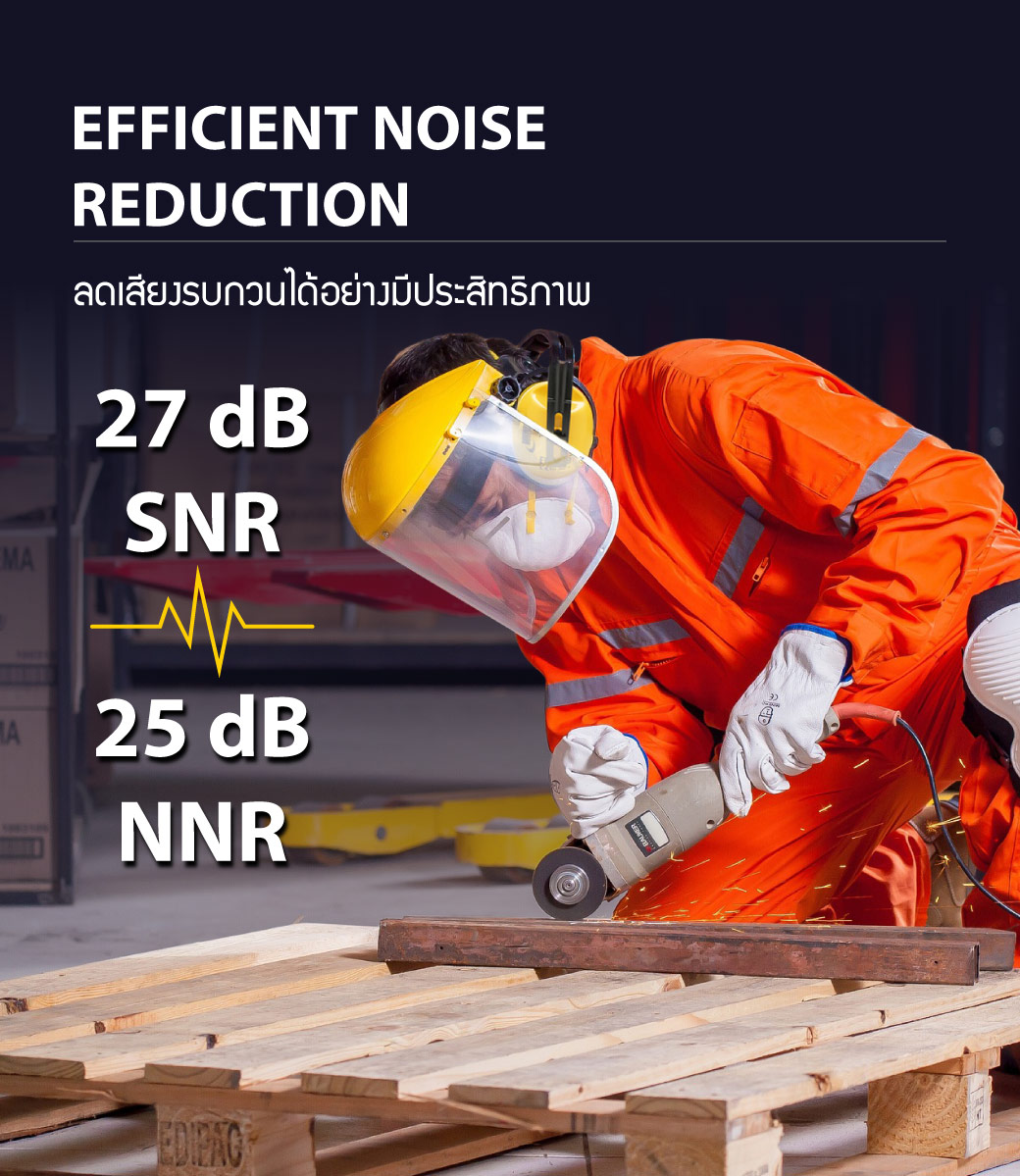ที่ครอบหู ที่ครอบหูลดเสียง EM301B YAMADA มีค่าการลดเสียง SNR 27 dB, NRR ...