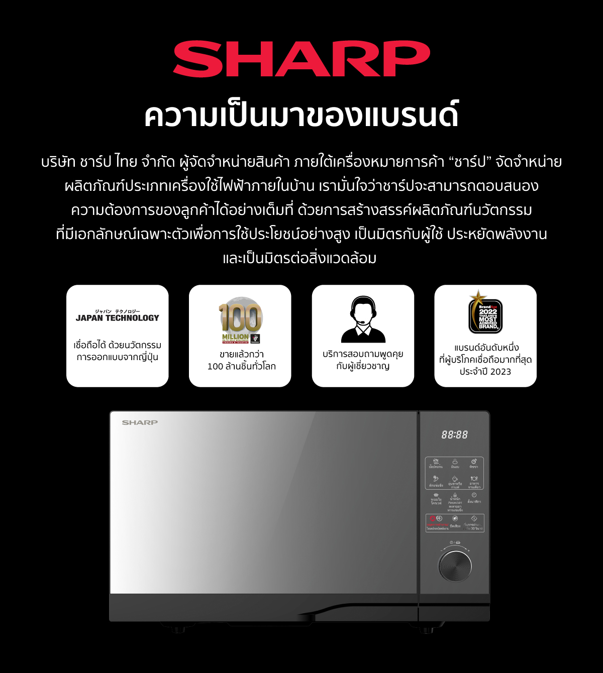 SHARP Microwave Flatbed ไมโครเวฟ รุ่นไร้จาน รุ่น R-2321FG-K ขนาด 23 ลิตร | Shopee Thailand