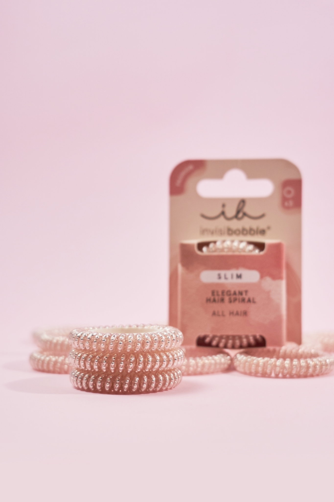 invisibobble ยางรัดผม ผมไม่เป็นรอย รุ่น Slim สี Pink Monocle (1 กล่อง ...