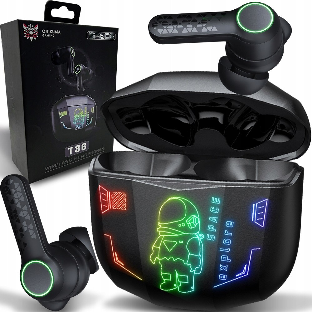 Onikuma T36 Wireless Headphones หูฟังไร้สายเกมมิ่งมาพร้อมเคสชาร์จ ...