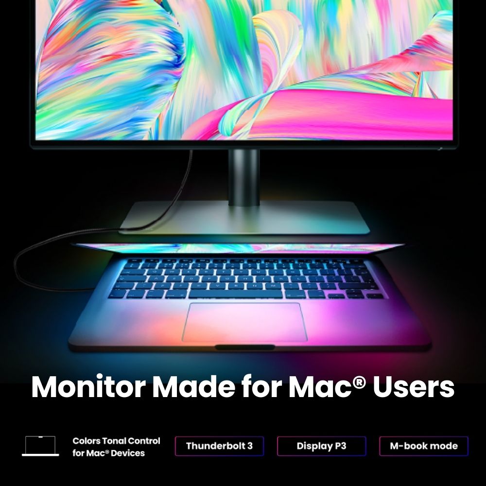 BenQ PD2725U 27นิ้ว 4K 100% sRGB Thunderbolt 3 Mac-Ready Designer ...