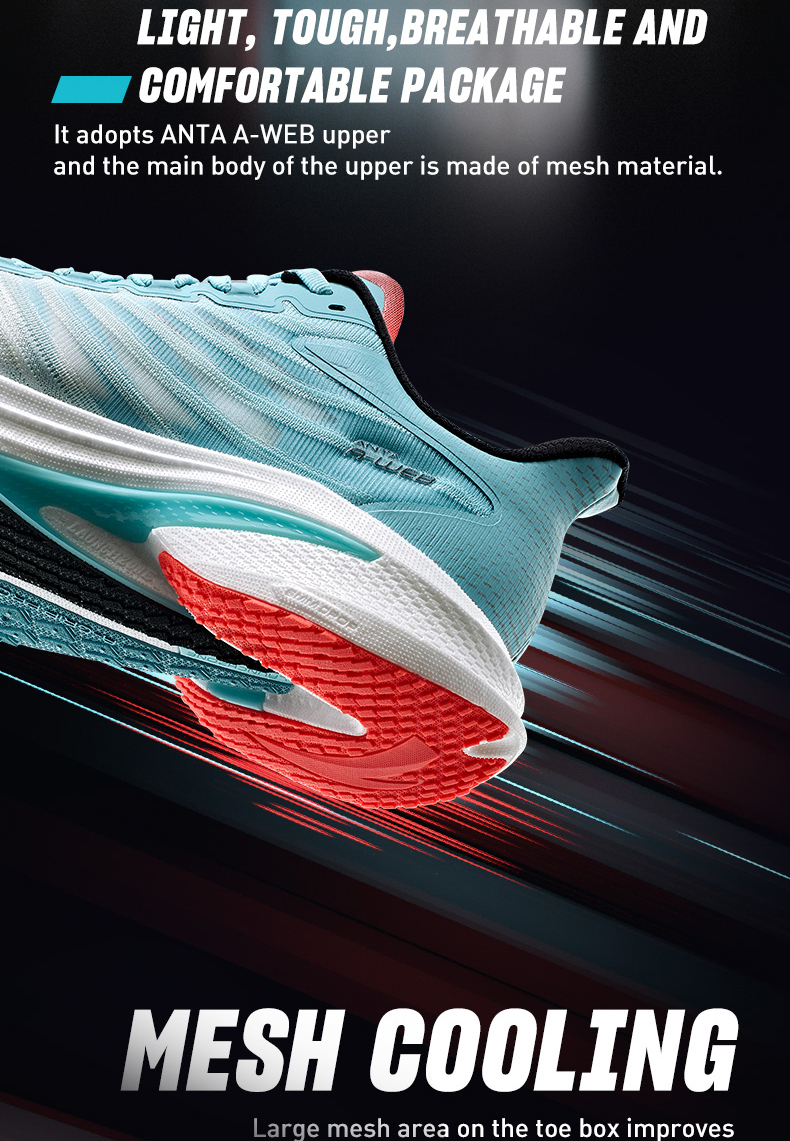 ANTA Mach 4 Men Running Shoes Nitroedge รองเท้าสำหรับคนเท้าแบน Shoes ...