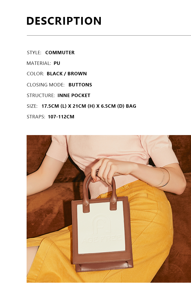 AGE FREE Olivia Bag กระเป๋าสะพายข้างทรงสี่เหลี่ยม | Shopee Thailand
