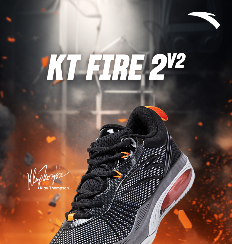 ANTA KT Fire 2 รองเท้าบาสเก็ตบอลผู้ชาย Low Cut A-FlashFoam รองเท้ากีฬา 812331606S Official Store ...