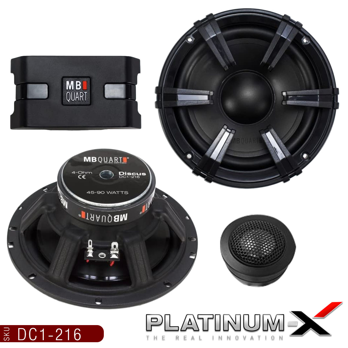 MB Quart ชุดเครื่องเสียง ลำโพงติดรถยนต์ 6.5นิ้ว ลำโพงแยกชิ้น+แกนร่วม DC1-216 + M1-116 เครื่อง ...