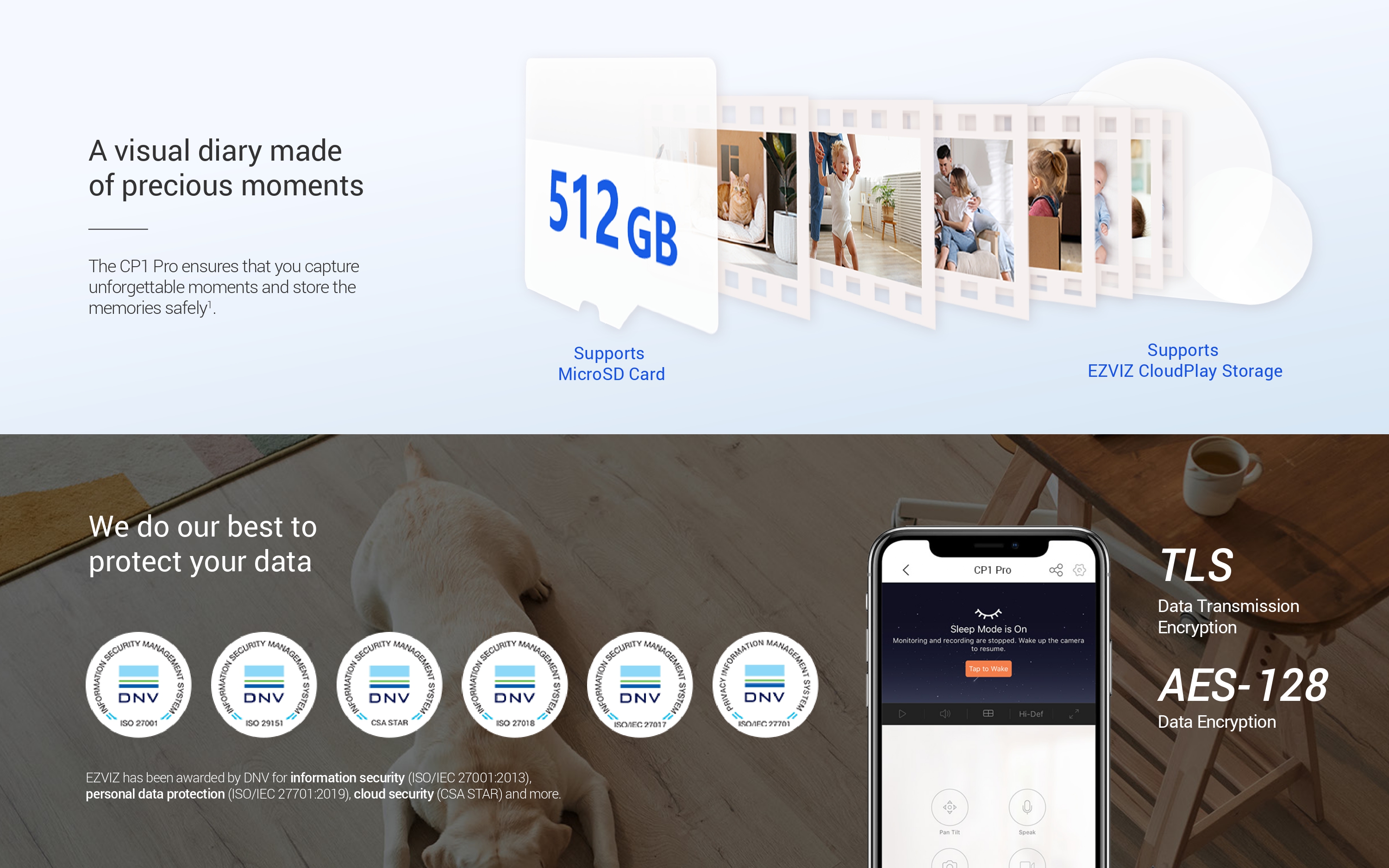 Ezviz รุ่น CP1 PRO 2 ล้าน มีตรวจจับ ตรวจจับด้วย AI รองรับ USB TYPE C ...