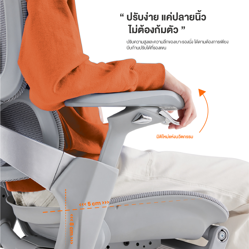 Ergotrend เก้าอี้เพื่อสุขภาพเออร์โกเทรน รุ่น Ultimate Spacio สีเทา | Shopee Thailand