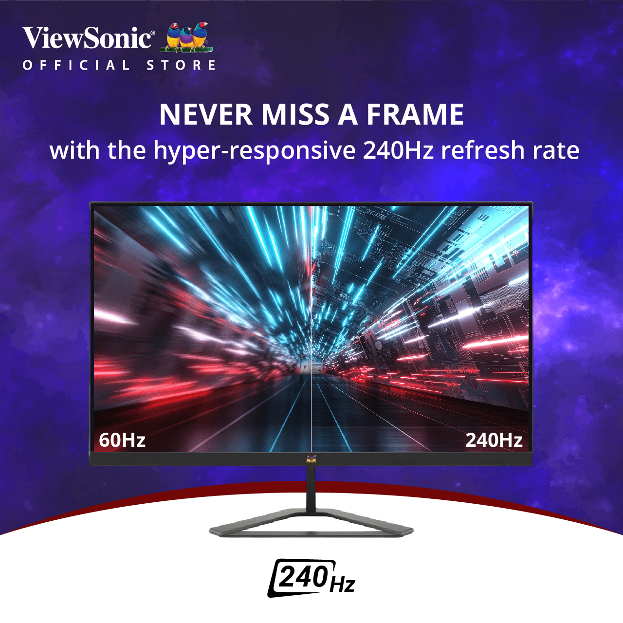ViewSonic Gaming Monitor VX2758A 2K PRO 3 / 27" / 240Hz / 2K /1ms (จอ ...