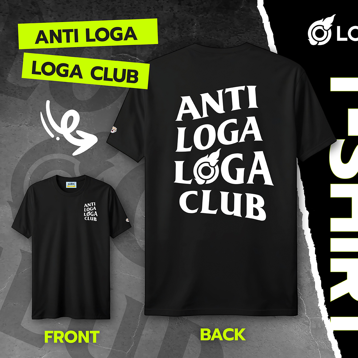 เสื้อยืด ANTI LOGA LOGA CLUB ดีไซน์โดย LOGA | Shopee Thailand