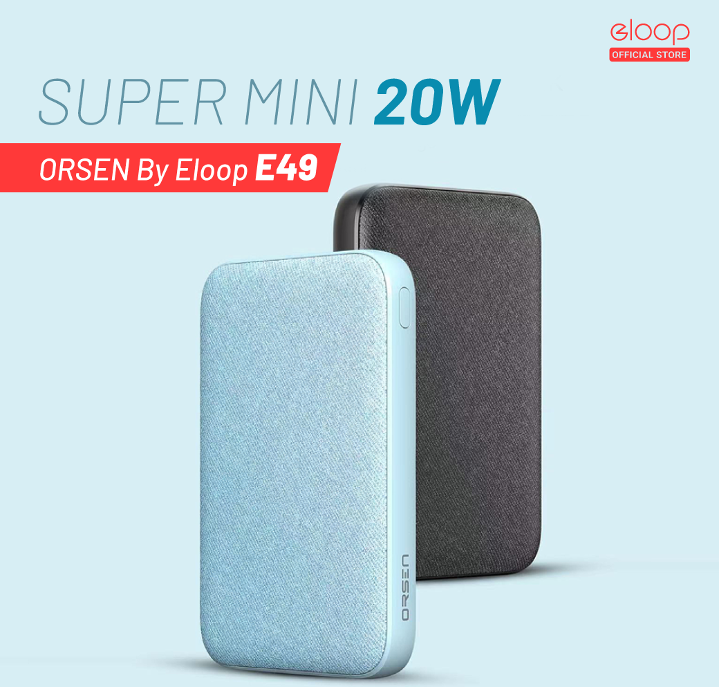 [495บ.โค้ดคุ้ม] Orsen by Eloop E48 E49 E49 Line แบตสำรอง มีสายในตัว ...