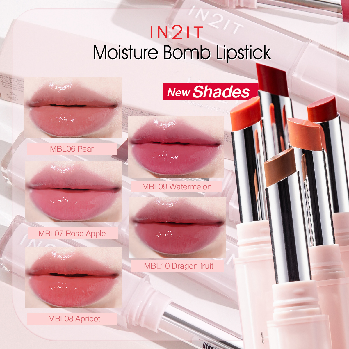 IN2IT Moisture Bomb Lipstick - ลิปปากฉ่ำ [MBL] | Shopee Thailand