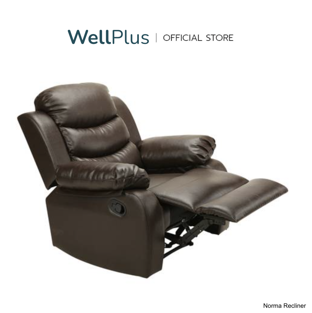 Wellplus เก้าอี้พักผ่อน โซฟาปรับเอน รุ่น Norma หุ้มหนังสังเคราะห์ Recliner Sofa | Shopee Thailand