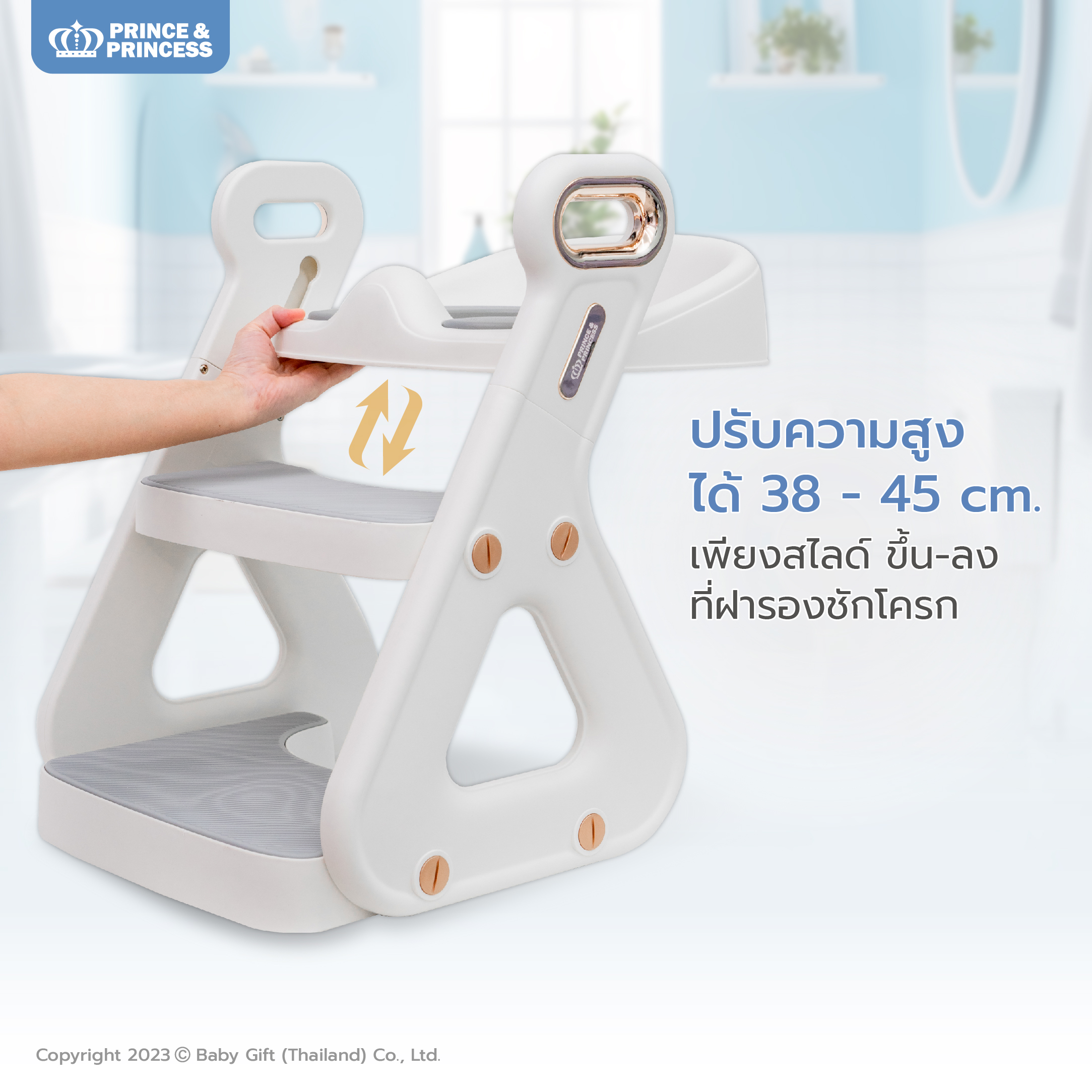 บันไดชักโครกเด็ก 2-6 ปี 2in1 Baby Potty Ladder - Prince & Princess ฝึก ...