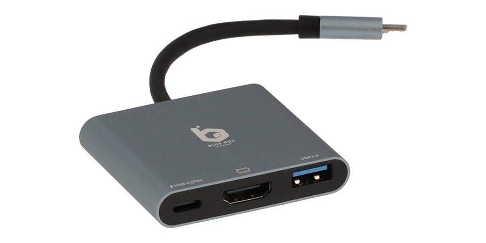 Blue Box USB Type-C Hub 3-in-1 Silver Grey by Banana IT | Shopee Thailand