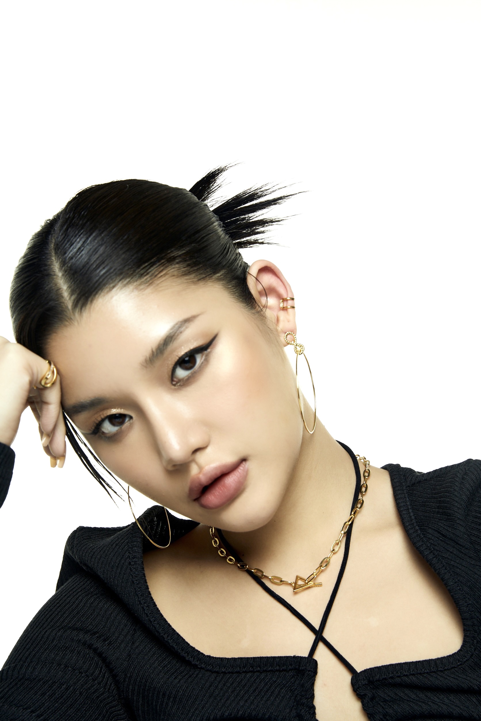 A.CEMI Triangle Choker สร้อยคอโชกเกอร์ เงินแท้ ชุบทอง 18K โรสโกลว์ ...