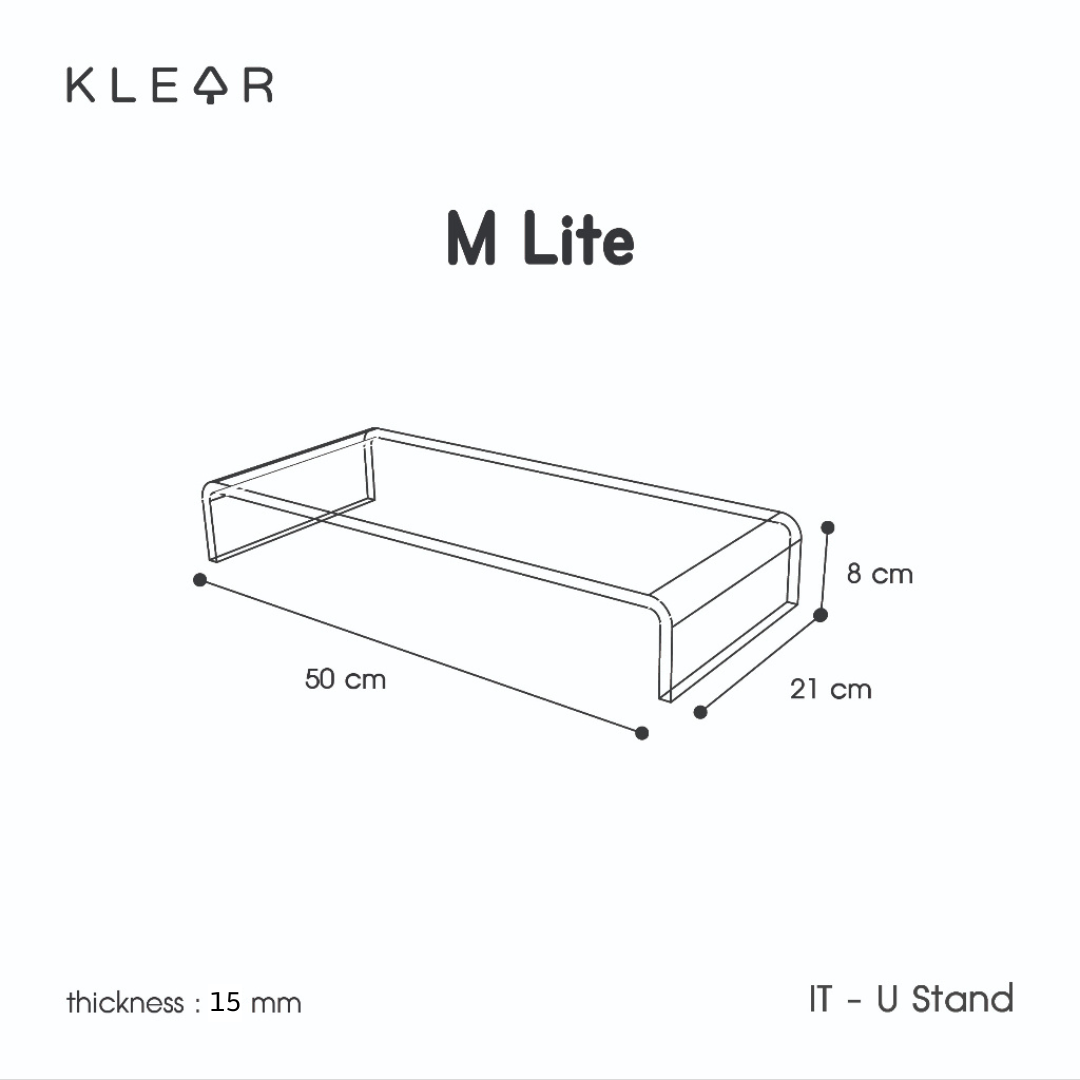 KlearObject U Stand IT Size 50x21x8 cm.ชั้นวางคอมพิวเตอร์ วางอุปกรณ์ไอที วางอะคริลิค วางจอคอม ...