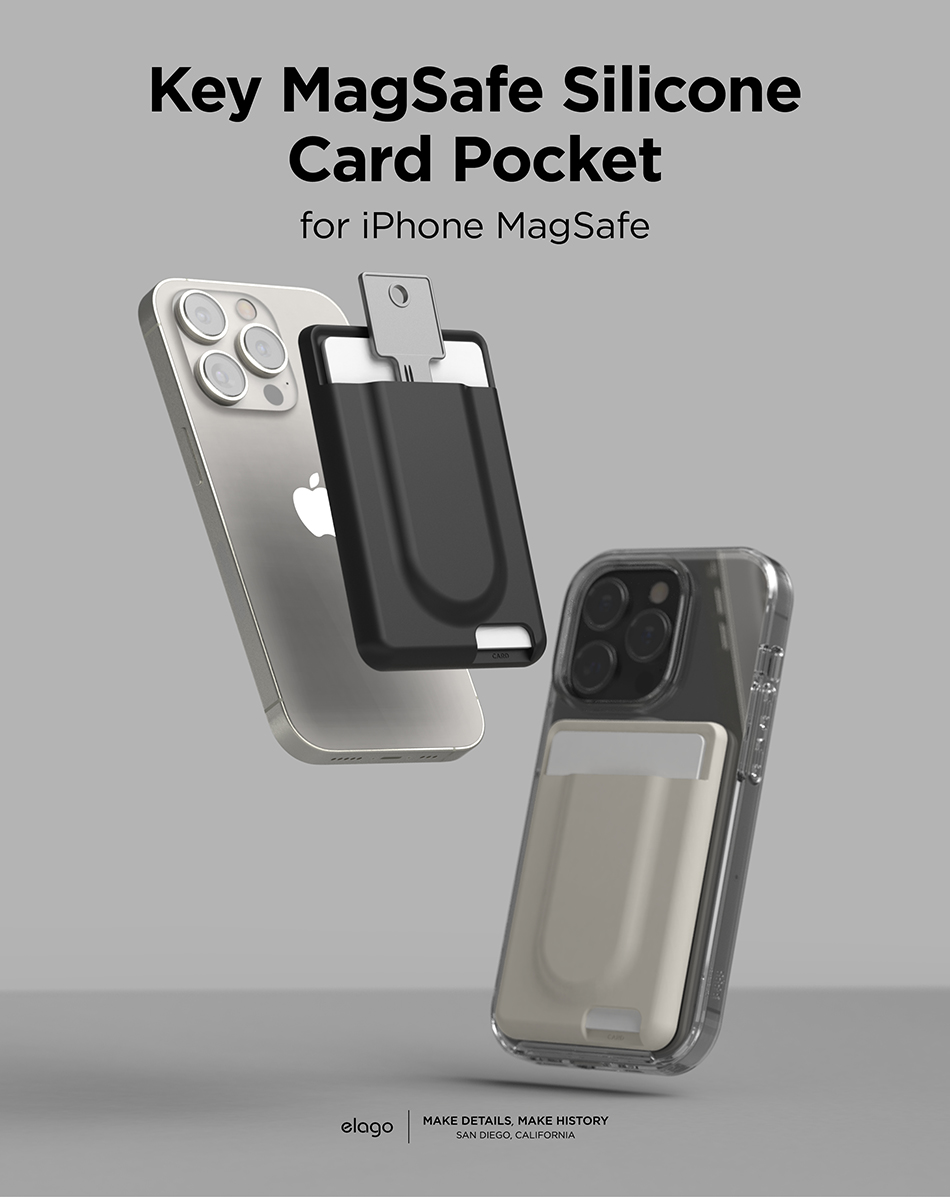 elago Key MagSafe Silicone Wallet Card Pocket [2 Colors] กระเป๋าใส่ ...