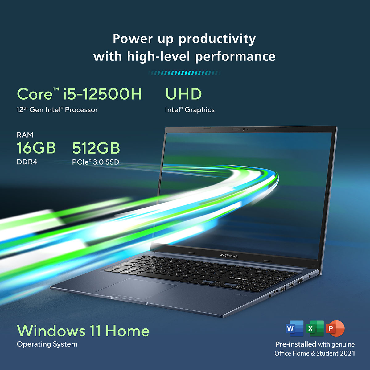 ASUS Vivobook 15 (X1502ZA-EJ5200WS) thin and light laptop, 15.6", Intel ...