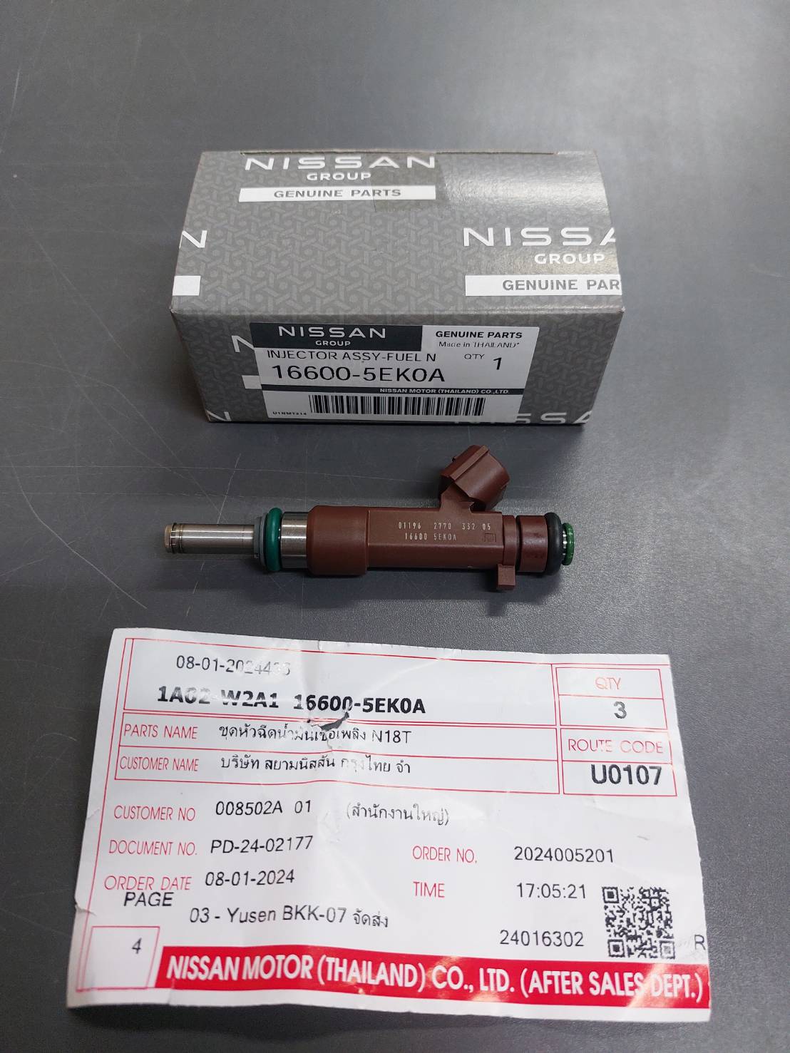 หัวฉีดน้ำมันเชื้อเพลิง ราคาต่อหัว NISSAN ALMERA TURBO N18 16600-5EK0A ...