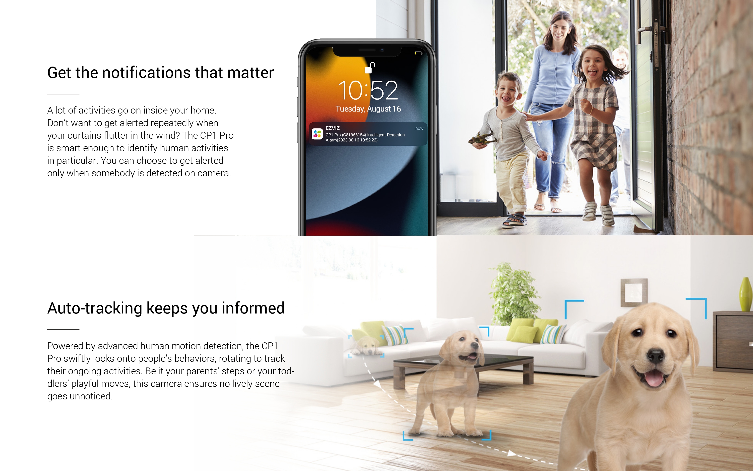 Ezviz รุ่น CP1 PRO 2 ล้าน มีตรวจจับ ตรวจจับด้วย AI รองรับ USB TYPE C ...