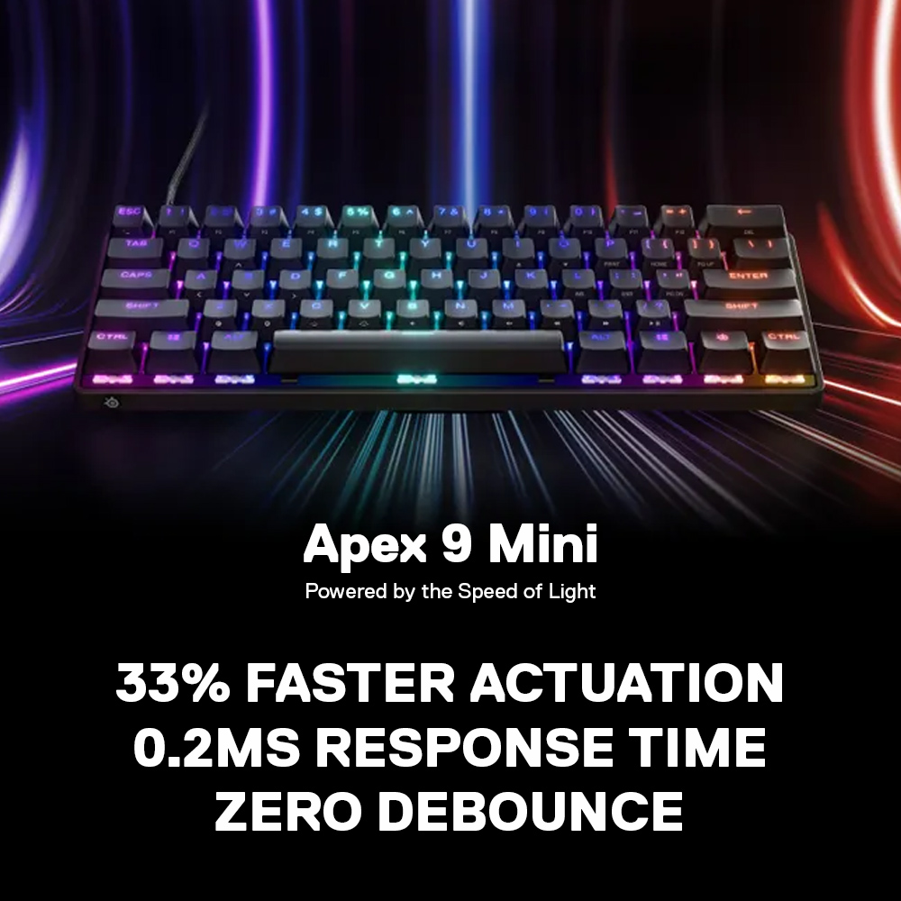 SteelSeries Apex 9 Mini Optical Gaming Keyboard คีบอร์ดเกมมิ่ง ออปติคอล ...