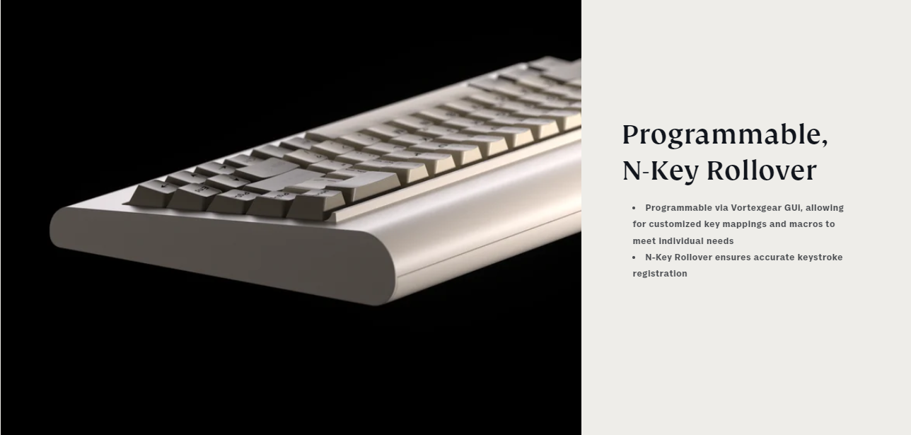 คีย์บอร์ด Vortex PC66 (68 Key) (ภาษาอังกฤษ) เชื่อมต่อได้ 3โหมด ประกัน ...