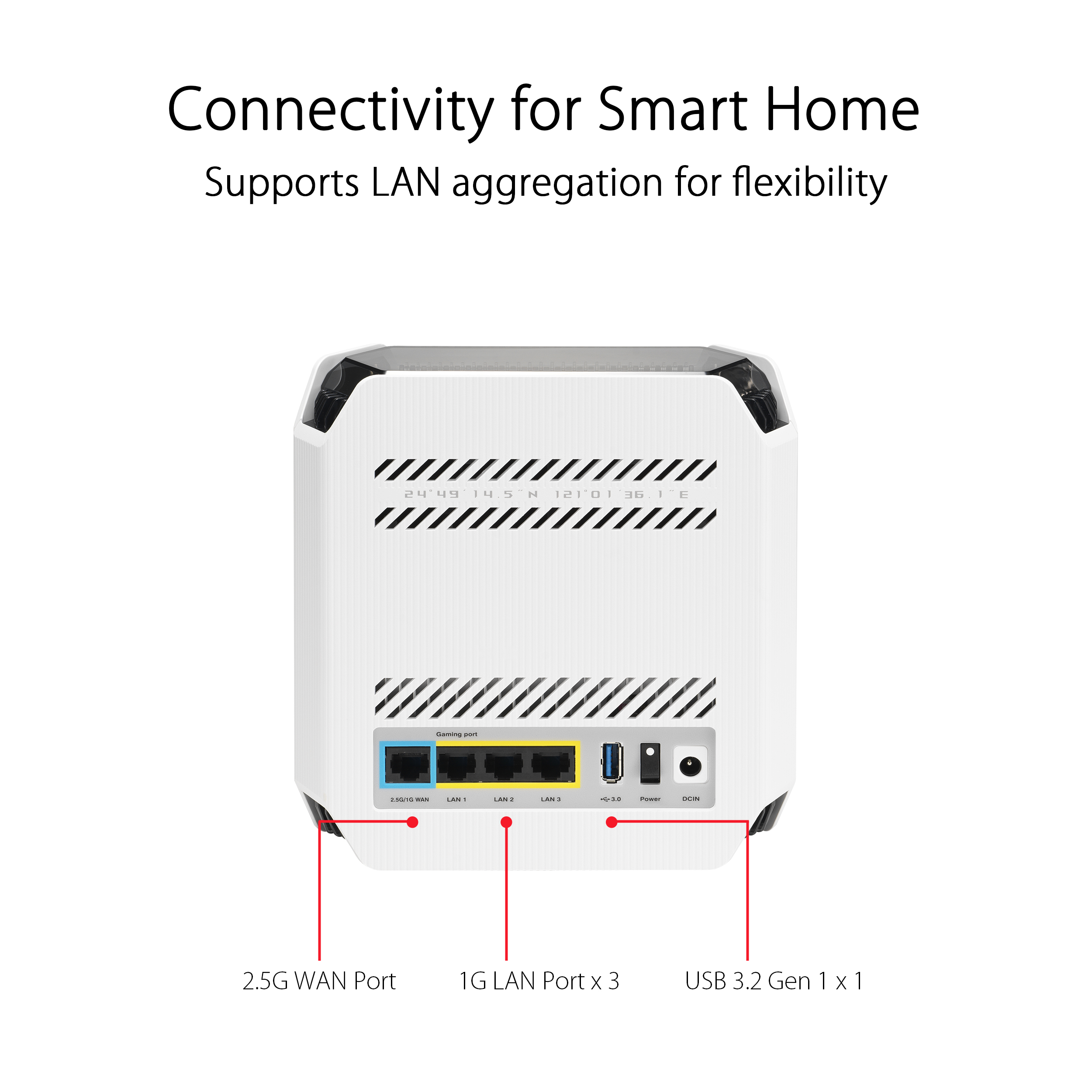 ASUS ROG GT6 White 2Pk AX11000 Aimesh gaming router [90IG07F0-MF9A40 ...