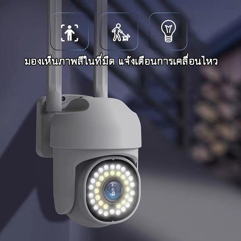 HOME-MALL กล้องวงจรปิดเชื่อมไวไฟ 2.4G รุ่น i8 8MP ภาพคมชัด มีไฟled มอง ...