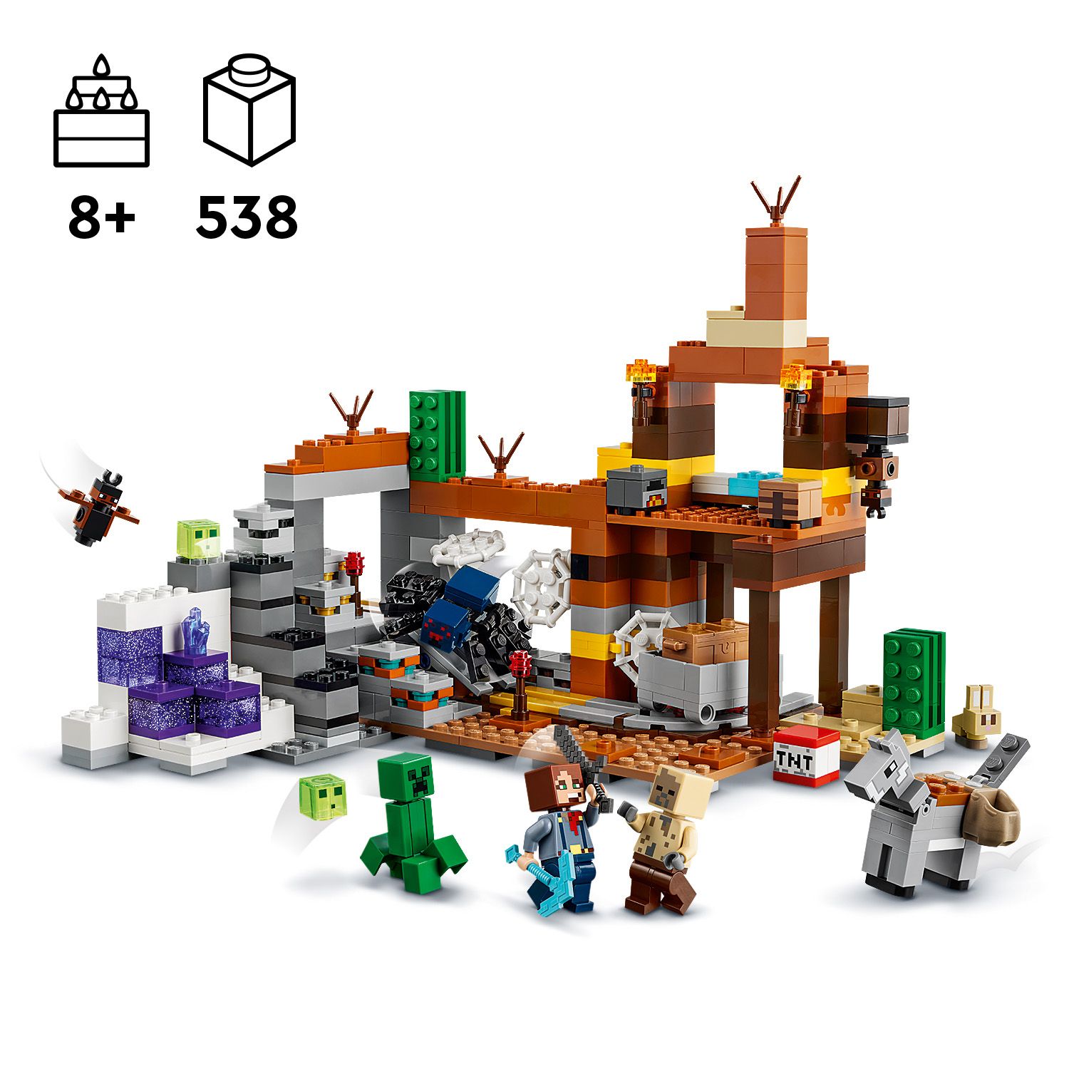 LEGO Minecraft 21263 The Badlands Mineshaft (538 Pieces) | Shopee Thailand