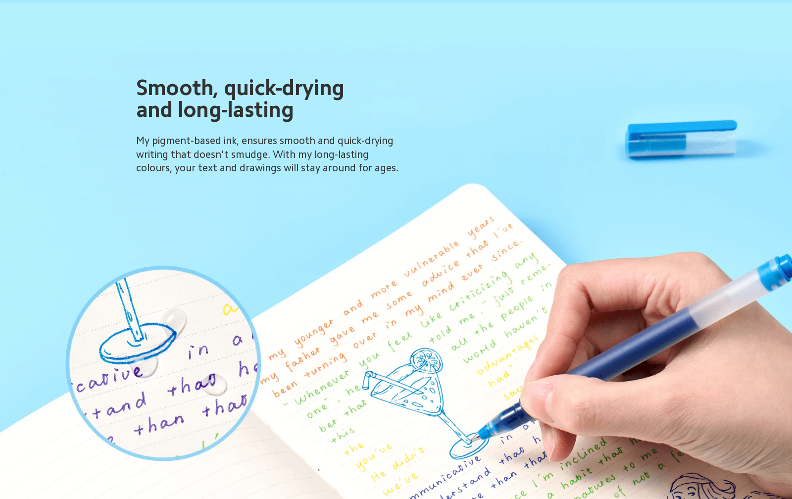 [NEW]Xiaomi High-capacity Gel Pen (5-pack) ปากกาลูกลื่น 0.5 ซม. 5 เฉดสี ...