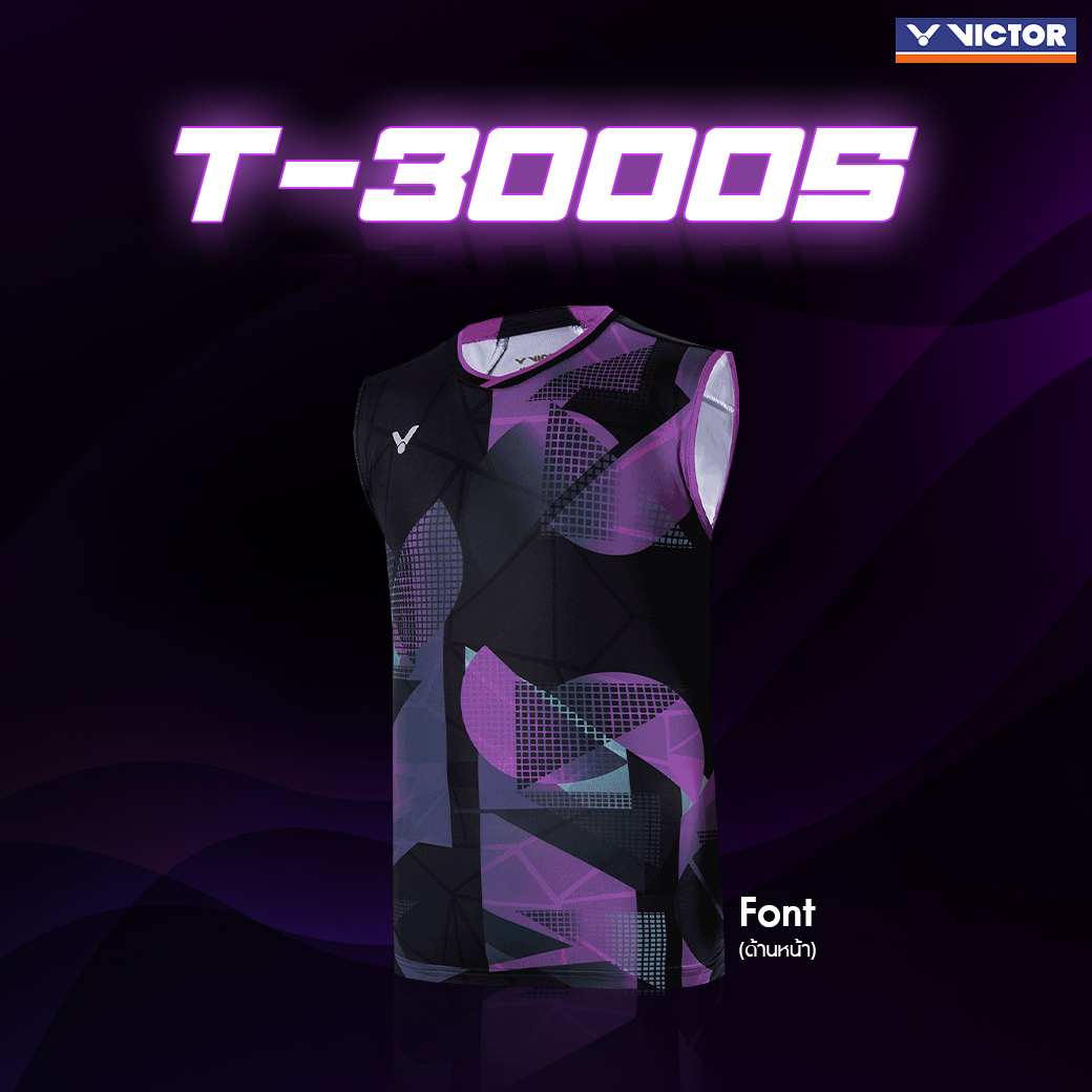 VICTOR เสื้อกีฬาแบดมินตัน แขนกุด รุ่น T-30005 | Shopee Thailand