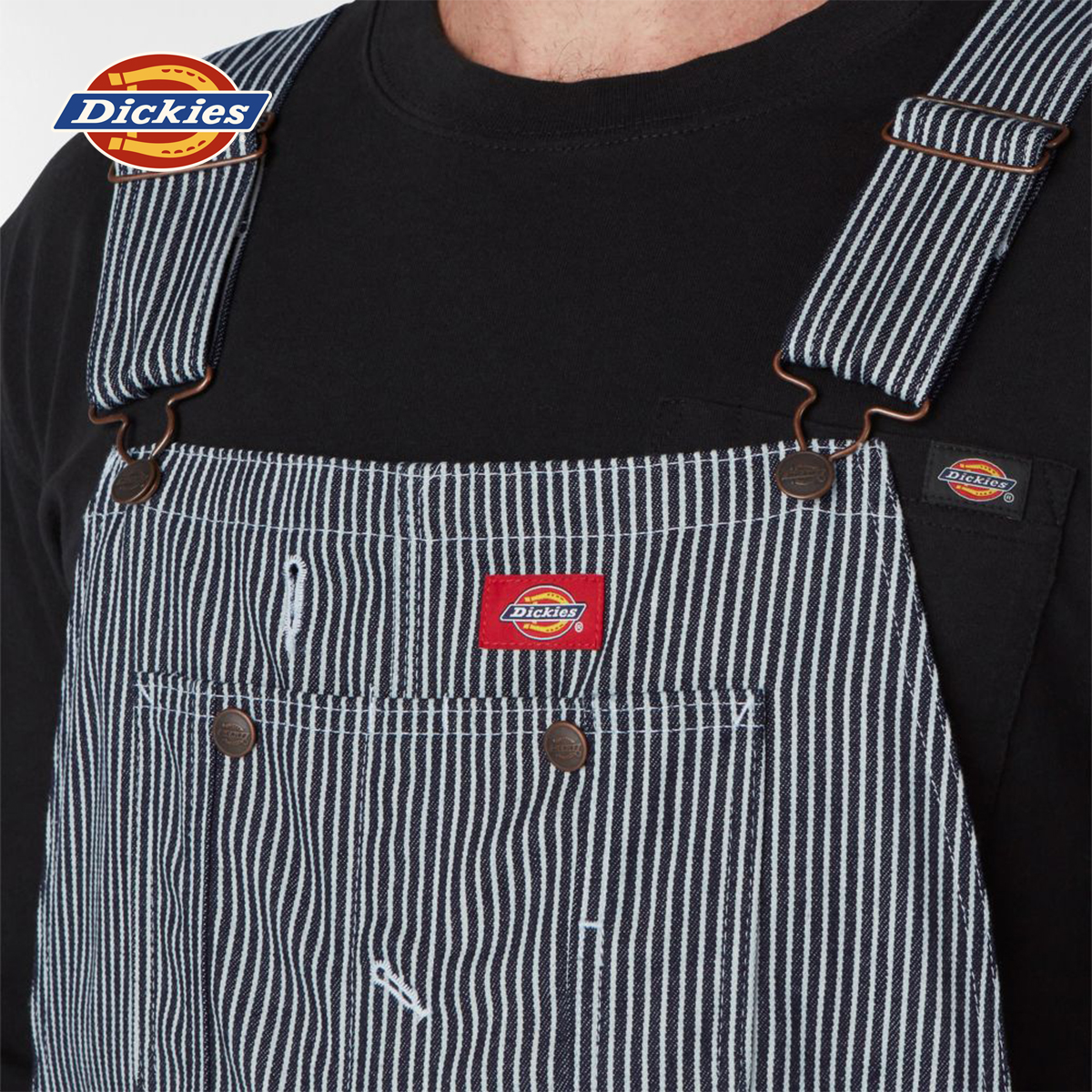 DICKIES MENS OVERALL COVERALL - HICKORY STRIPE เอี๊ยม ชุดเอี้ยมขายาว ...
